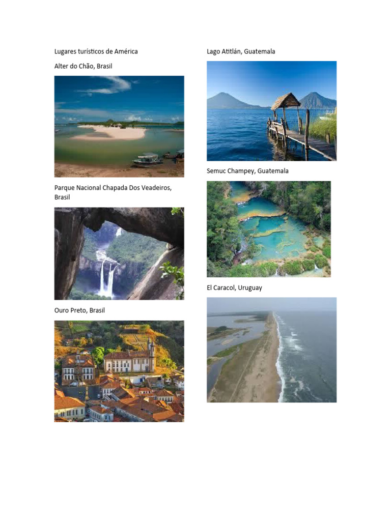 10 lugares turísticos en América | PDF