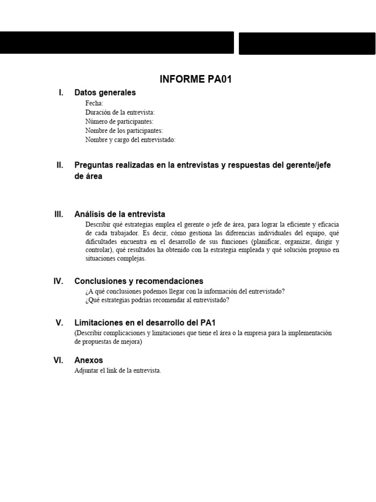 Informe PA01 - CO | PDF
