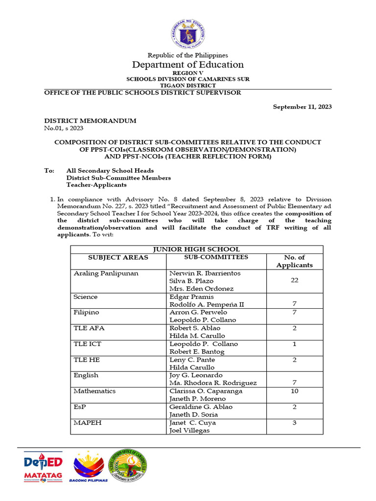 District Memo | PDF