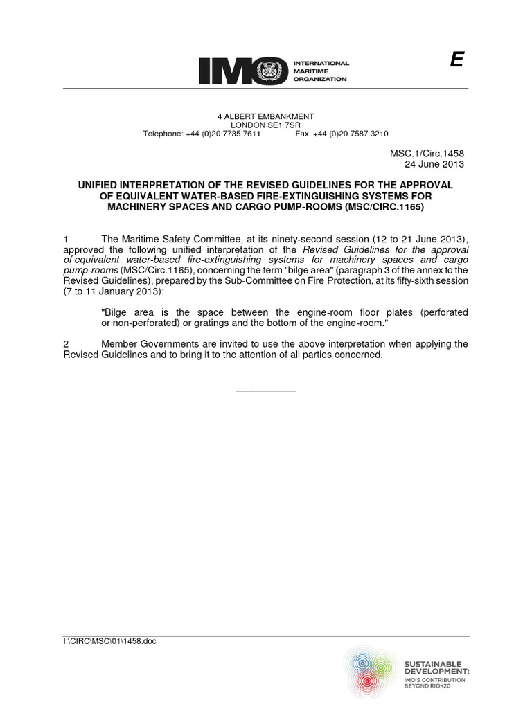 MSC.1-Circ.1458 - Unified Interpretation of The Revised Guidelines For ...