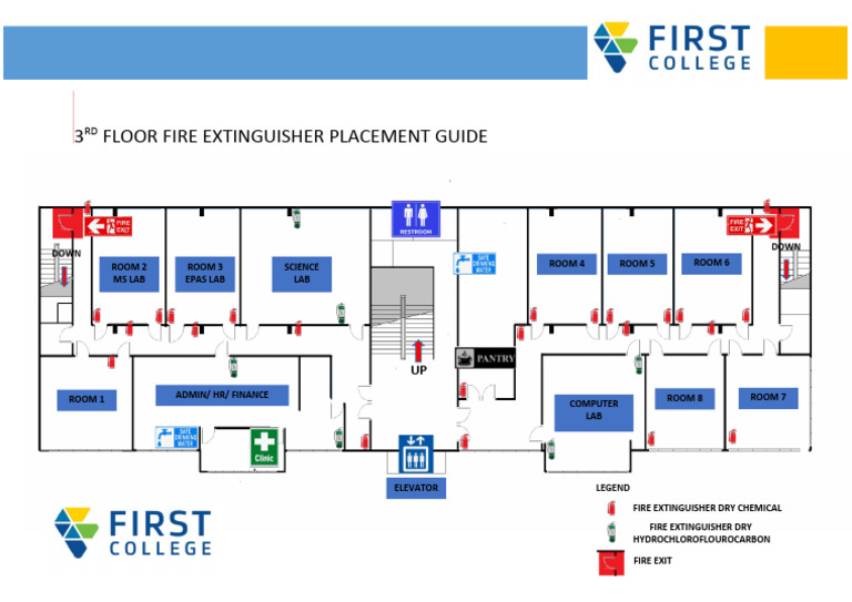 Updated 3rd Floor Fire Extinguisher Layout | PDF