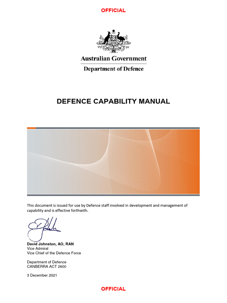 Defence Capability Manual Ausy | PDF | Risk