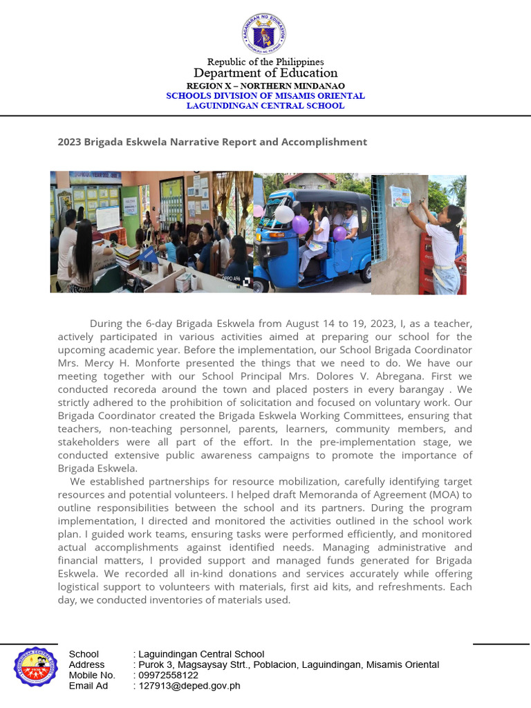 Brigada 2023 | PDF | Classroom | Volunteering