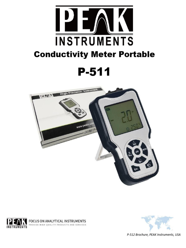 P511 Conductivity Meter Portable | Download Free PDF | Electricity ...