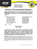 Resolution No. 01-BDC Resolution For Realignment | PDF | Philippines ...