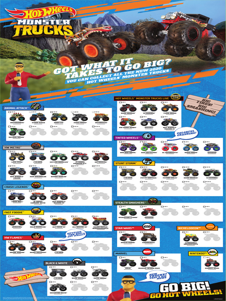Hot Wheels Monster Trucks Poster 2020 | PDF | Chrysler | Automotive ...