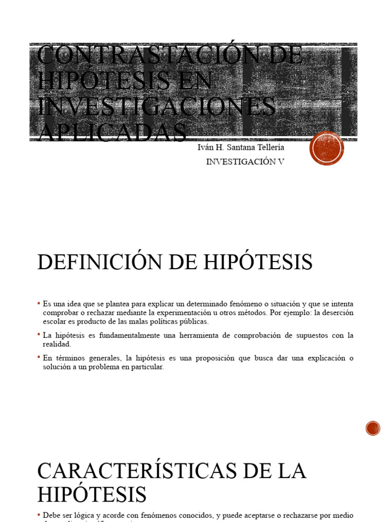 Contrastación de Hipótesis en Investigaciones Aplicadas | PDF ...