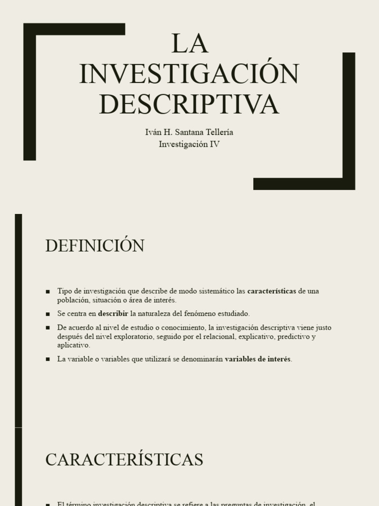 Guía de Investigación Descriptiva | PDF | Media | Science