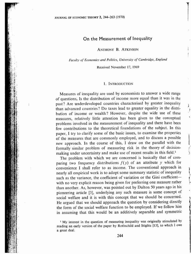 ATKINSON - 1970 Measurement and Methodology | PDF