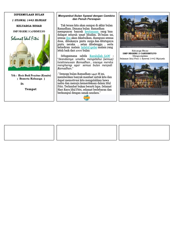 Undangan Syawalan .2021 | PDF