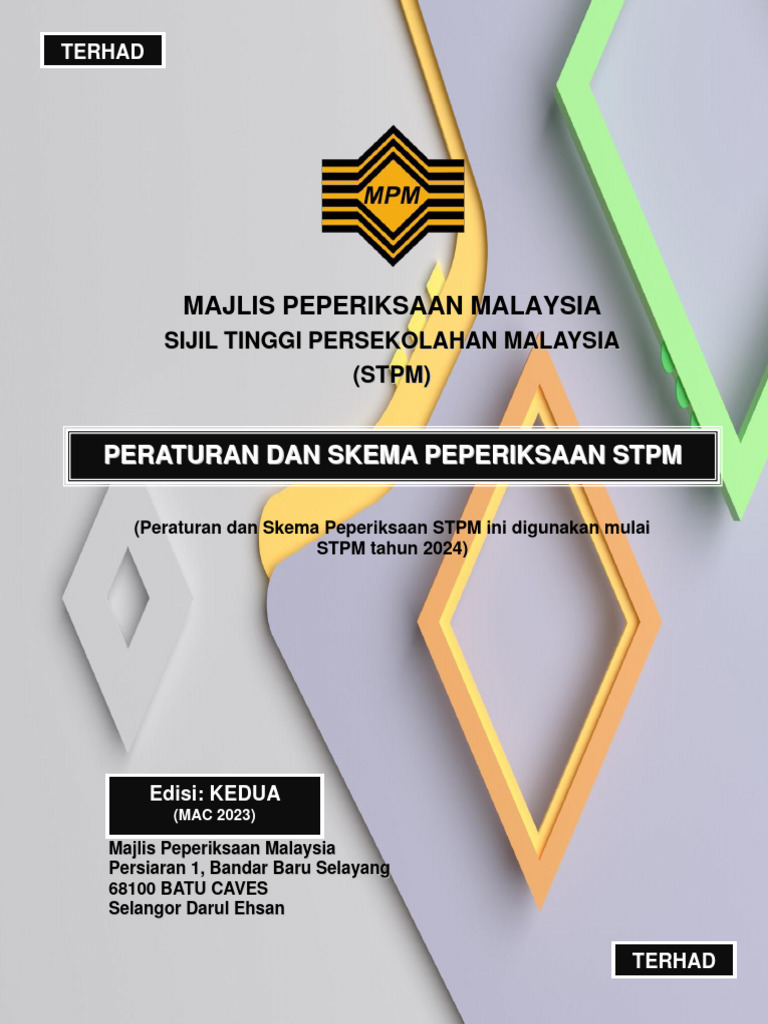 Peraturan Dan Skema STPM 2024 | PDF