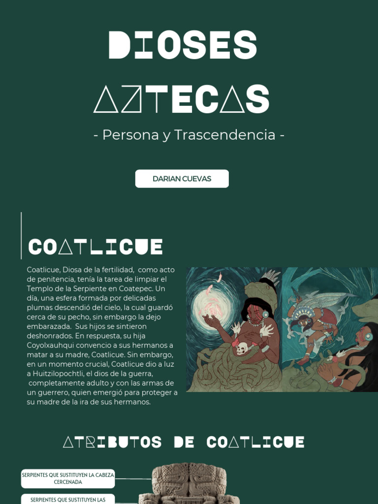 Dioses Aztecas | PDF | Deidades | Politeísmo