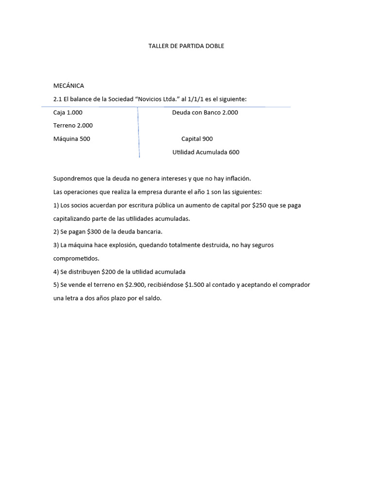 Taller de Partida Doble | PDF