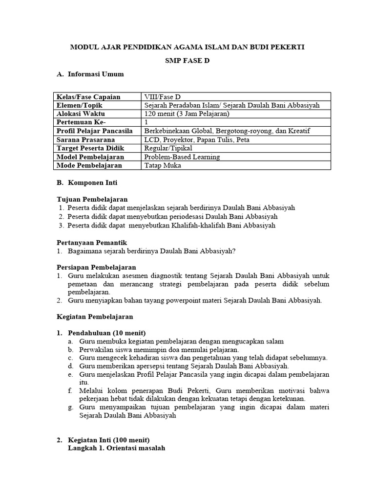 Modul Ajar Pai Dan BP Bab 5 | PDF | Karier & Perkembangan | Kajian Bahasa Asing