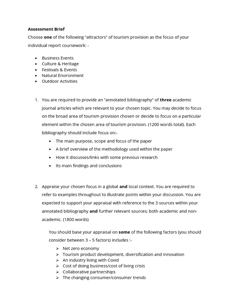 Assessment Brief | PDF | Cost Of Living | Bibliography