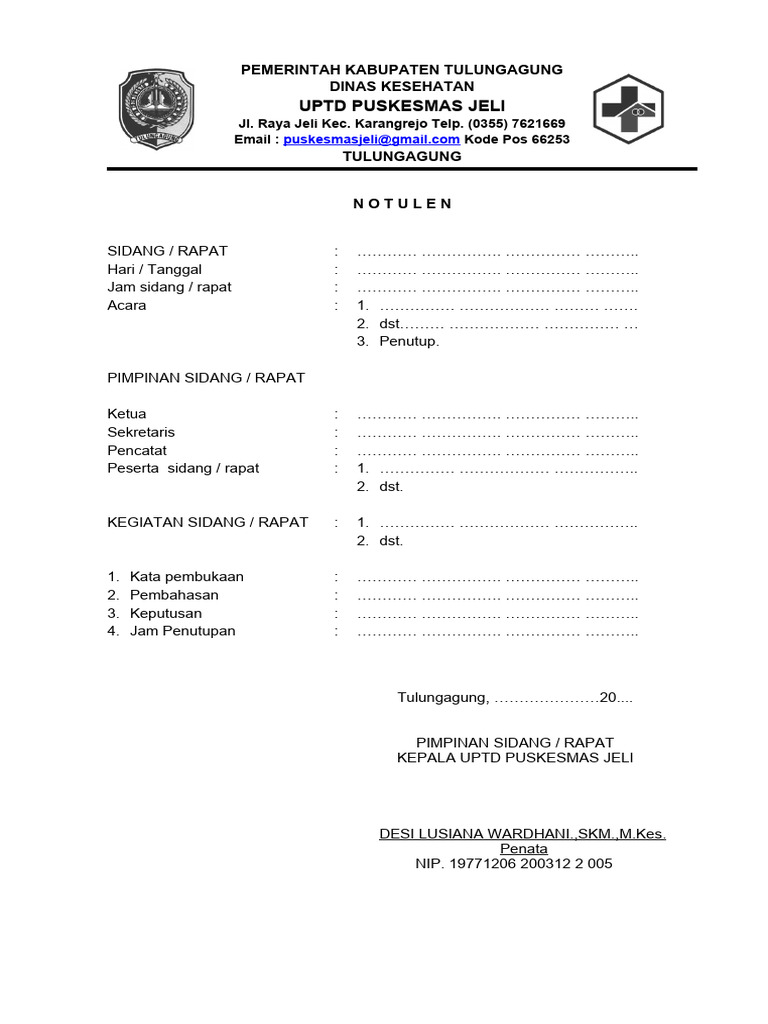 Format Notulen Fix | PDF