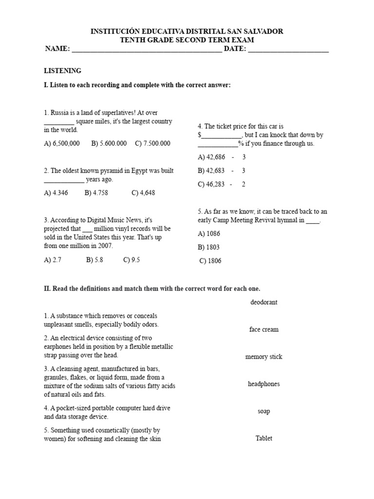 Tenth Grade Second Term | PDF | Chemical Compounds | Materials