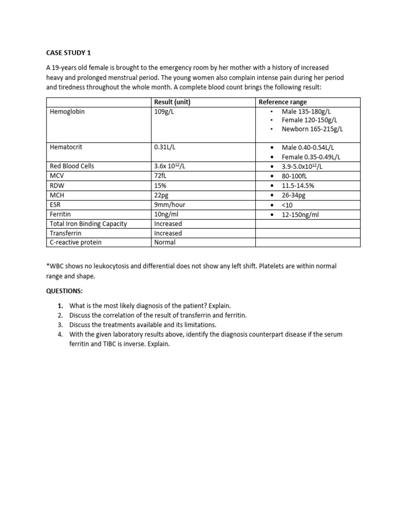 Case Studies Hema | PDF | Medical Specialties | Clinical Medicine