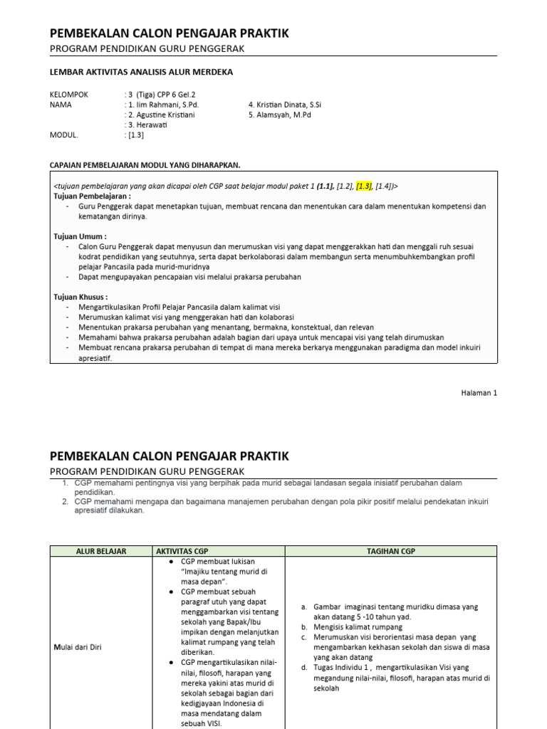 Pembekalan Calon Guru Penggerak | PDF