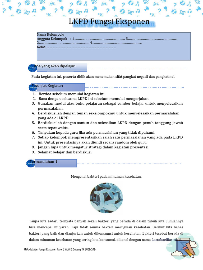 LKPD Fungsi Eksponen | PDF
