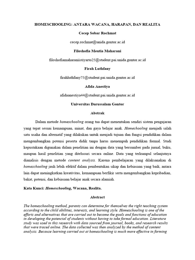 Home Schooling | PDF