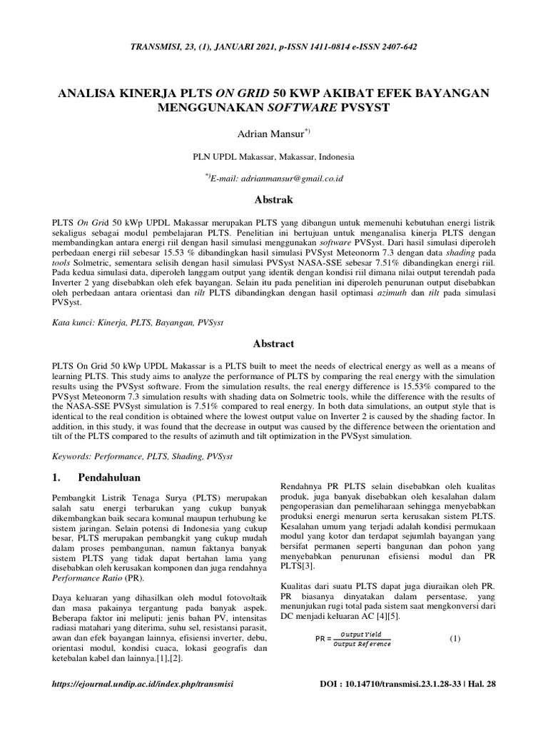 PLTS Performance Ratio | PDF