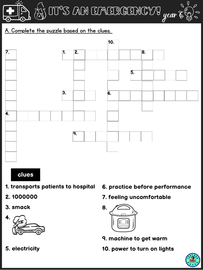 It's An Emergency! Year 6 Worksheets | PDF