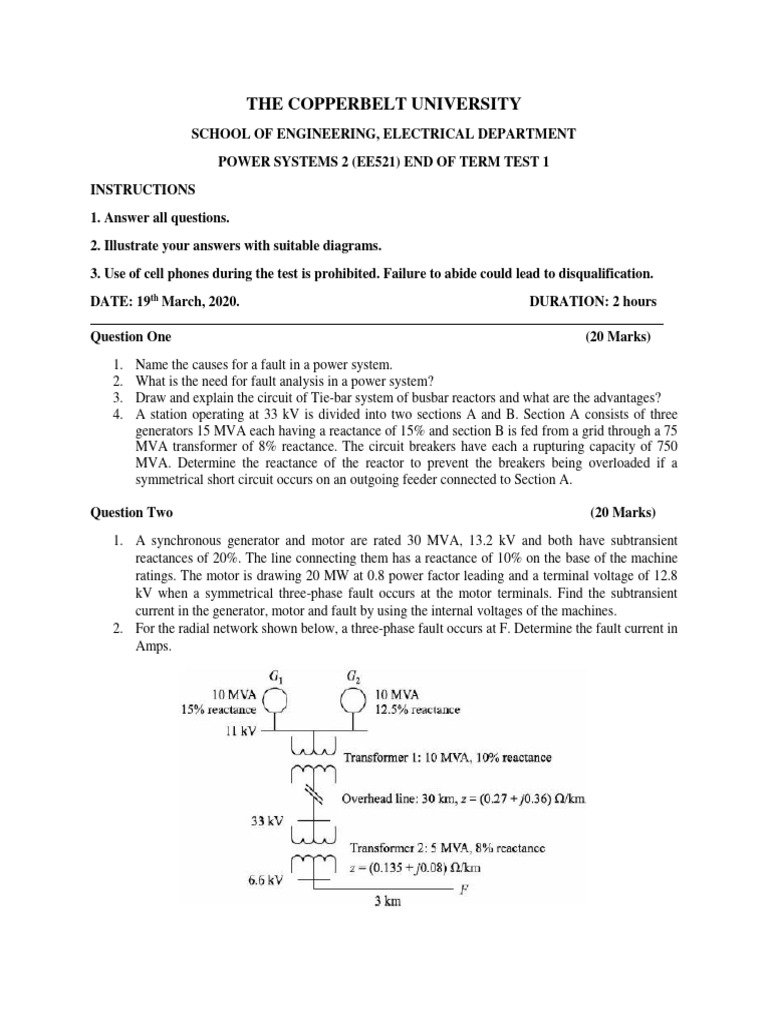 Ee521 Test 1 2020 - Deferred | PDF