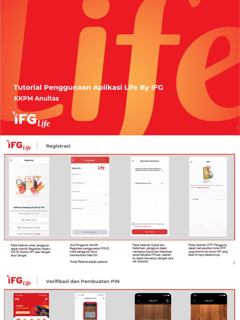 Tutorial Penggunaan Aplikasi Life by IFG - KKPM 2023 | PDF