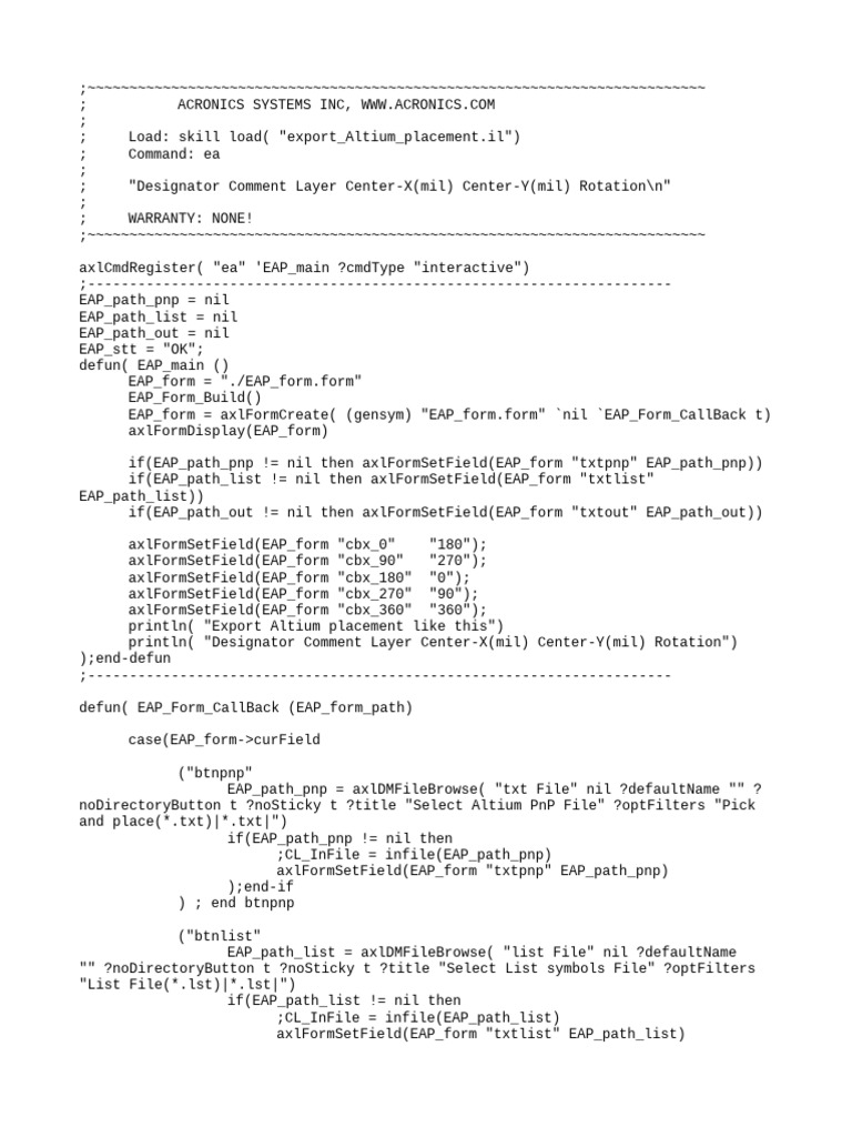 Export Altium Placement | PDF | Computing | Computer Programming Export Altium Placement | PDF | Computing | Computer Programming