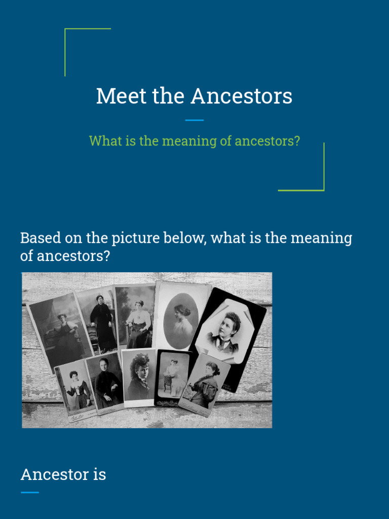 Unit 1 - Meet The Ancestors | PDF