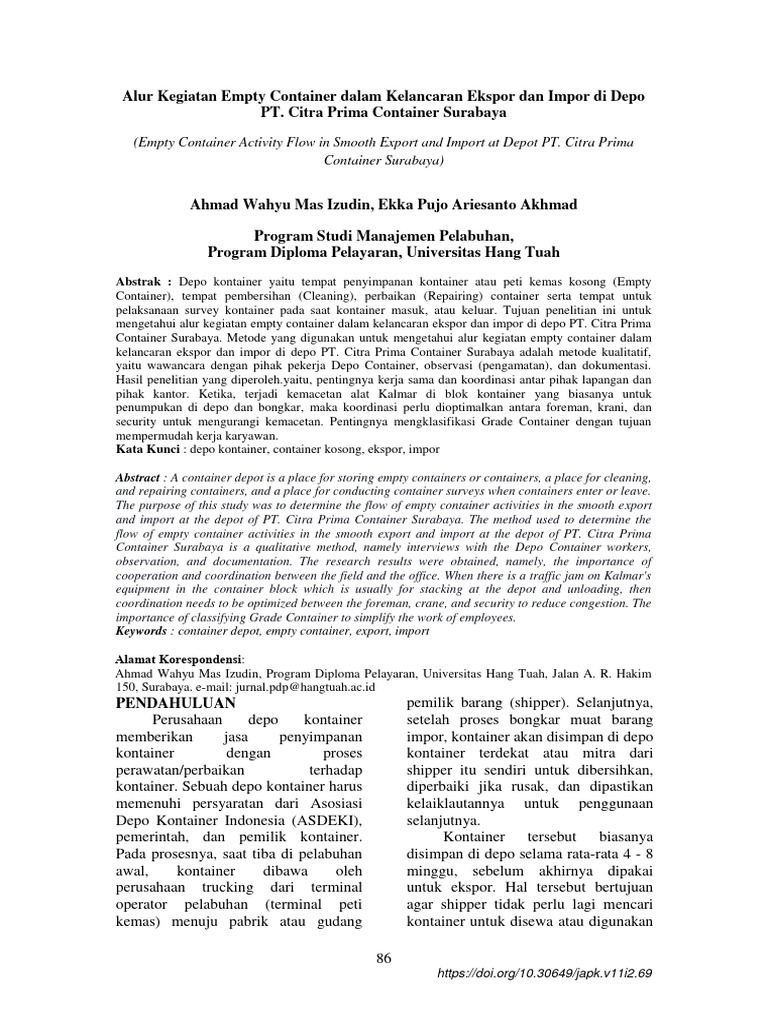 Alur Kegiatan Kontainer Kosong di CPC | PDF | Griya & Taman
