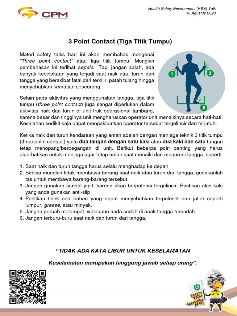 Hse Talk - 3 Titik Tumpu | PDF