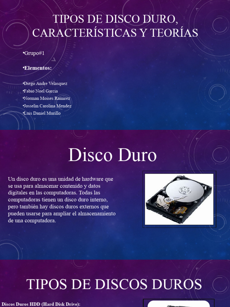 Tipos y características de discos duros | PDF | Disco duro | Unidad de ...