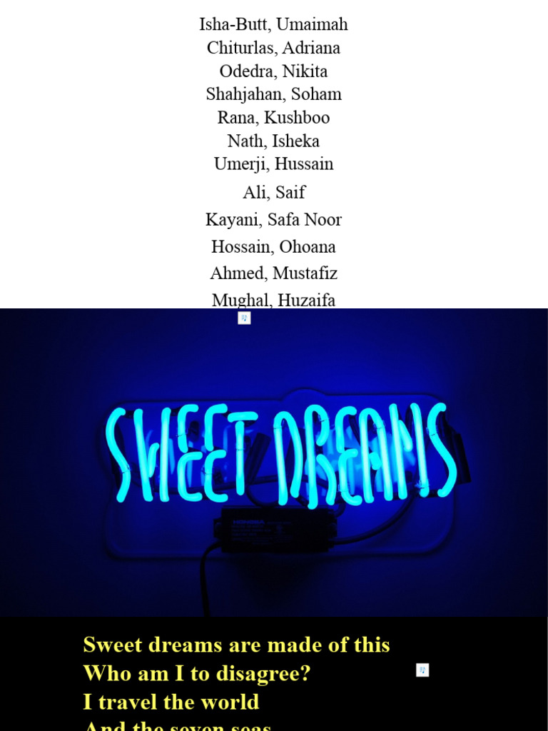 Sweet Dreams Music Study Guide | PDF
