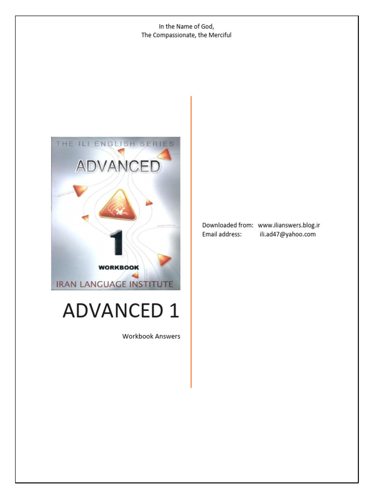 Advanced1_workbook_answers | PDF