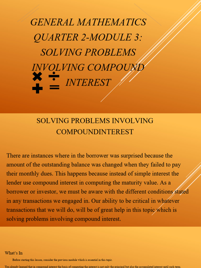 General Mathematics Joey - Senpai REPORT | PDF | Interest | Compound Interest