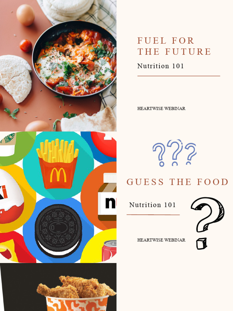 Nutrition Webinar Talk | PDF | Food Energy | Foods