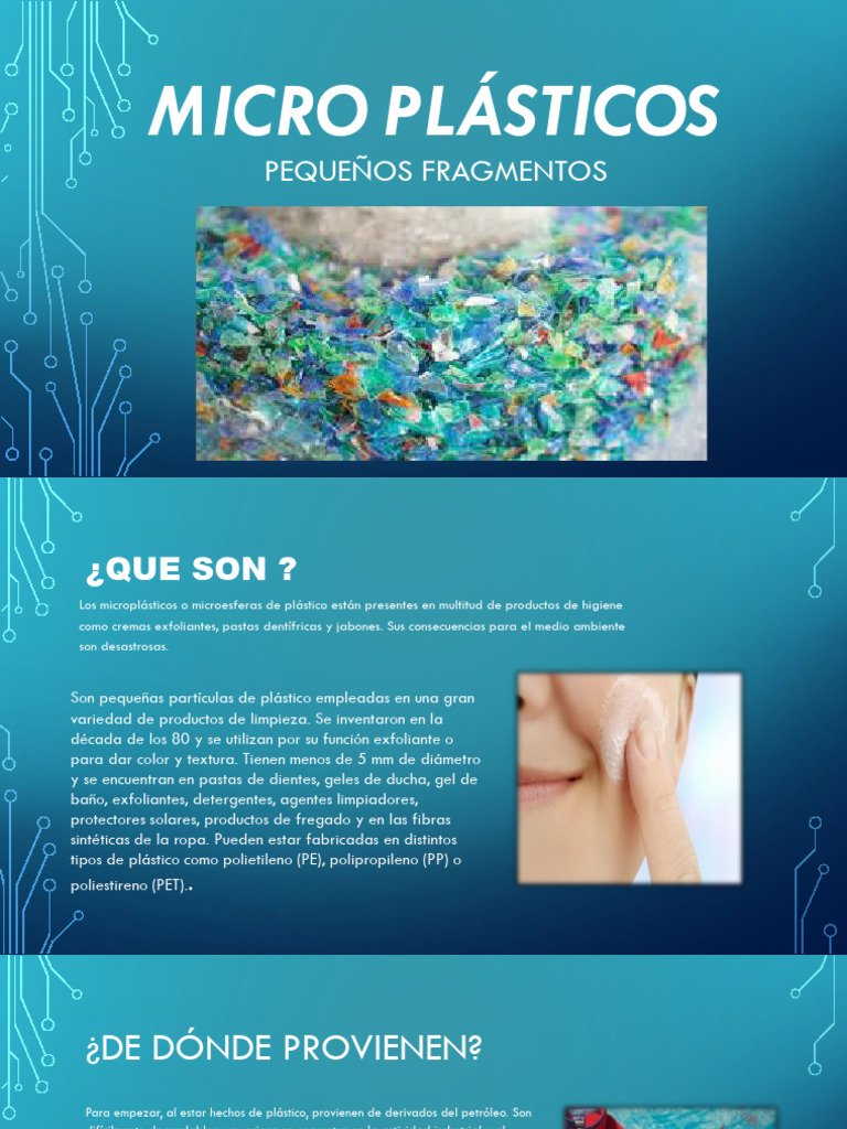 Origen y efectos de los microplásticos | PDF | El plastico | Entorno natural