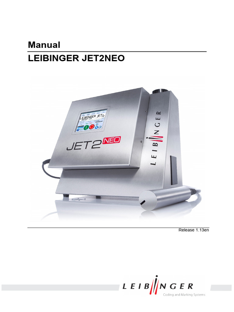 LEIBINGER JET2NEO Manual R1.13 | PDF | Safety | Barcode