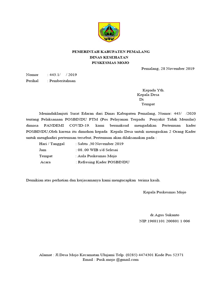 Undangan Posbindu | PDF Undangan Posbindu | PDF