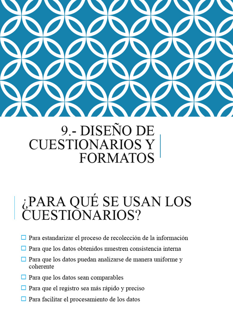 Diseno de Cuestionarios y Formato | PDF | Metodología de encuesta ...