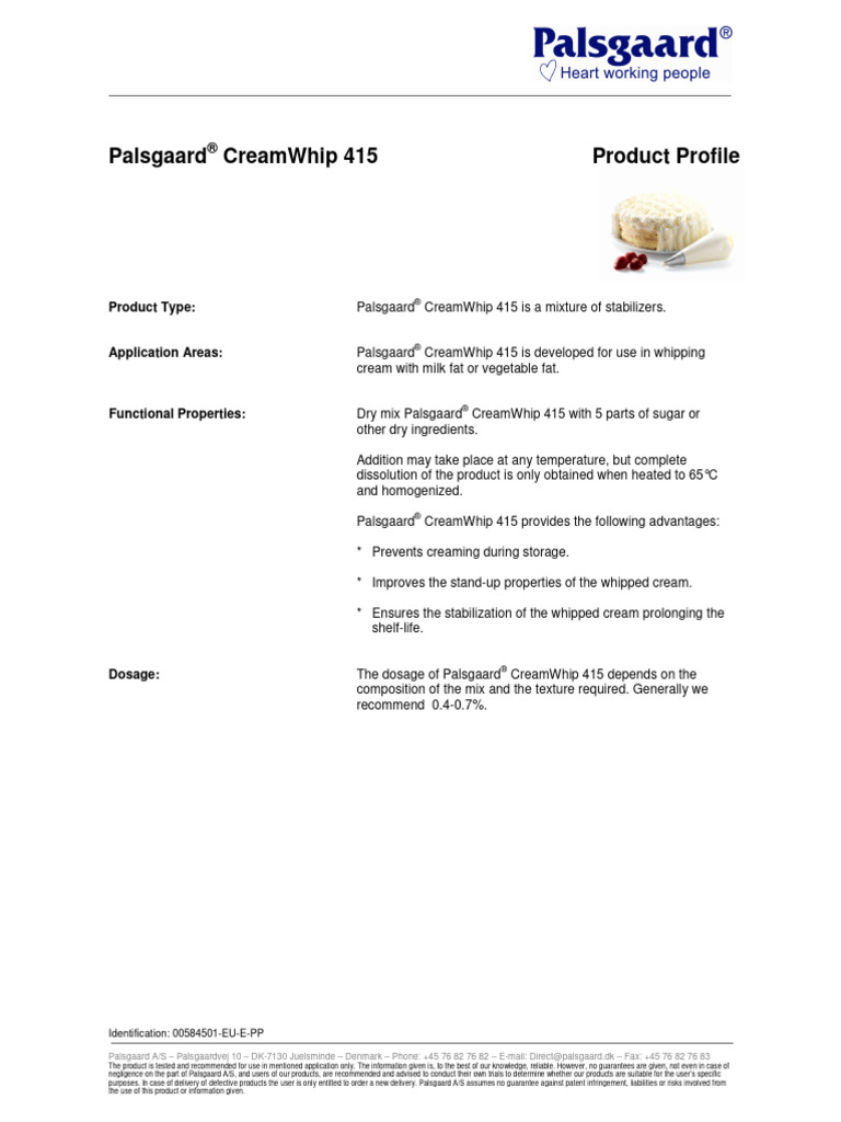 Palsgaard® Creamwhip 415 | PDF