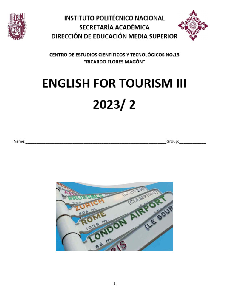 English for Tourism III Curriculum | PDF | Travel