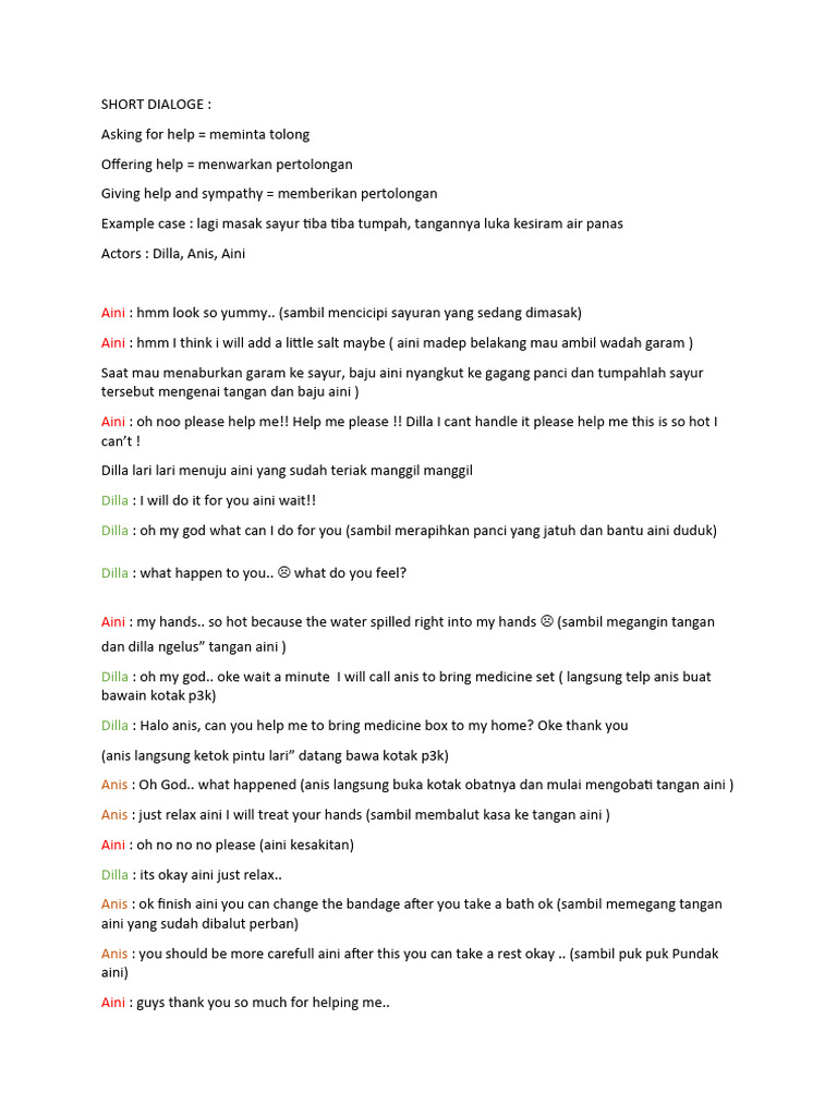 Short Dialoge | PDF | Art | Self-Improvement