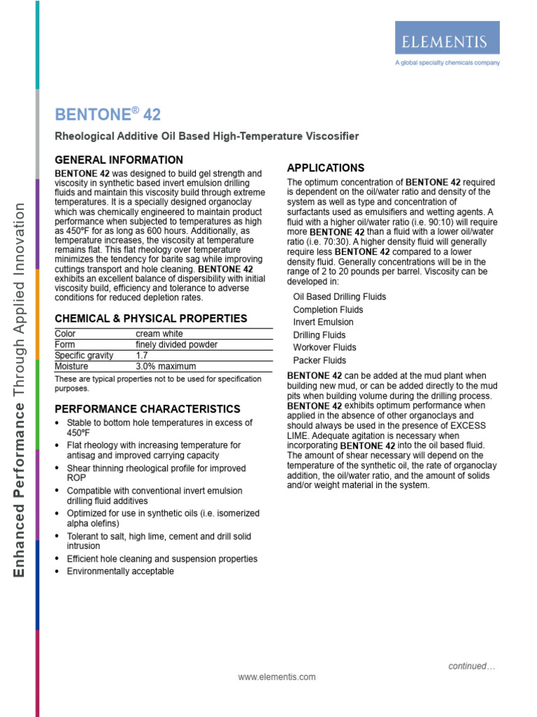 Bentone 42 | PDF | Emulsion | Rheology