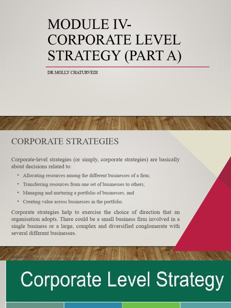 Corporate-Level Strategy Overview | PDF | Strategic Management | Supply ...