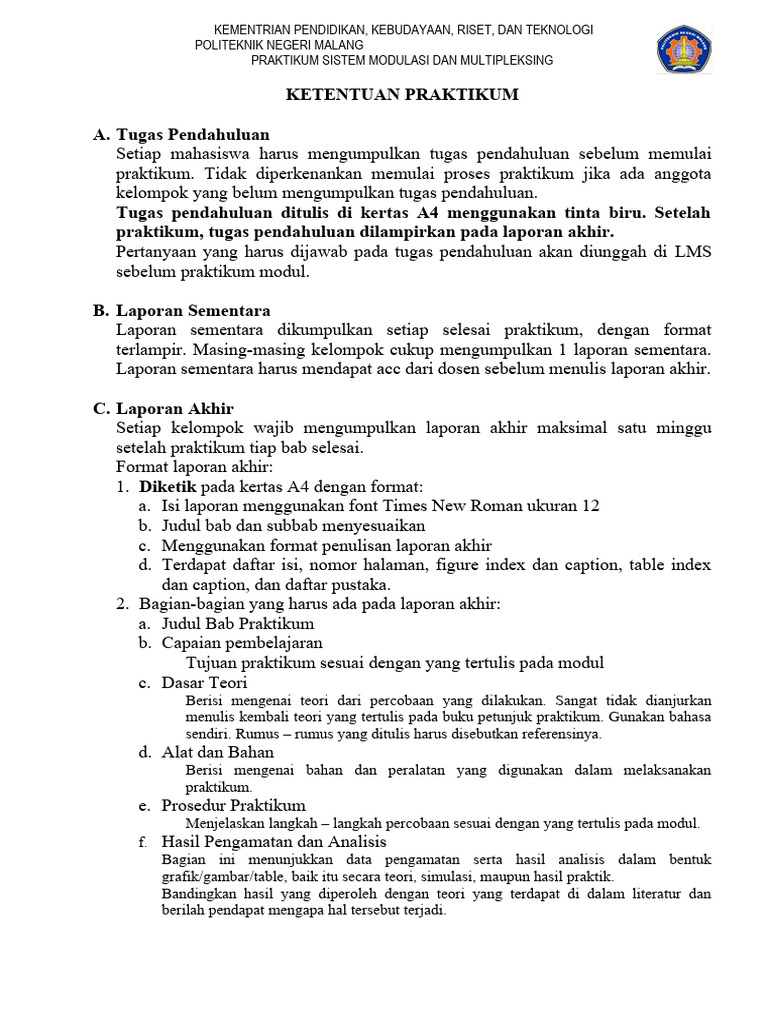 Ketentuan Praktikum JTD | PDF | Komputer