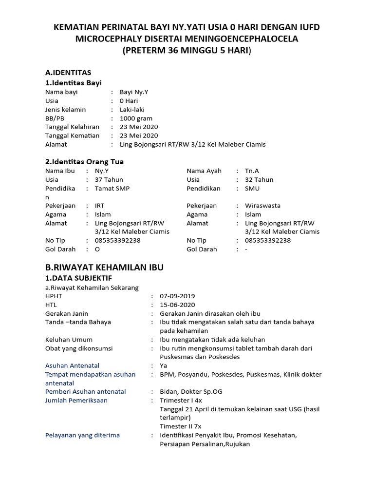 Format Kasus Kematian | PDF