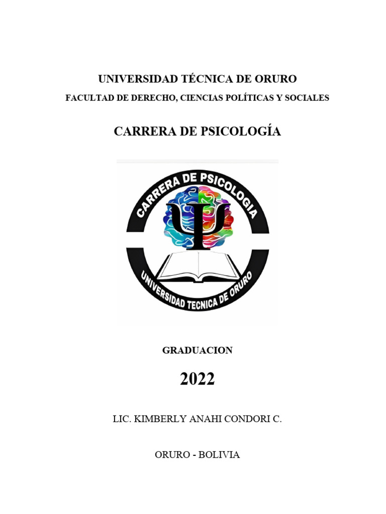 Portada Folder Titulacion Psicologia | PDF | Ciencia y matemáticas | Informática